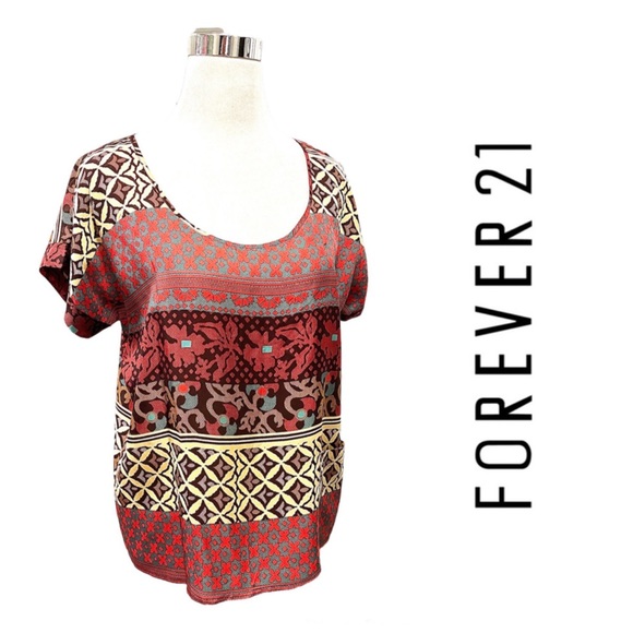 Forever 21 | Tops | Tribal Print Silk Top | Poshmark
